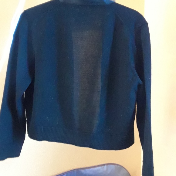 Calvin Klein | Sweaters | Calvin Klein Black Satin Open Front Crop ...
